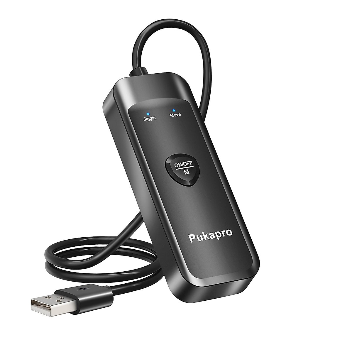 Pukapro Mouse Jiggler Undetectable Mouse Mover Wiggler Driver-Free Automatic Mouse Shaker, Undetectable USB Mouse Jiggler with ON/Off Switch, Plug & Play- Black