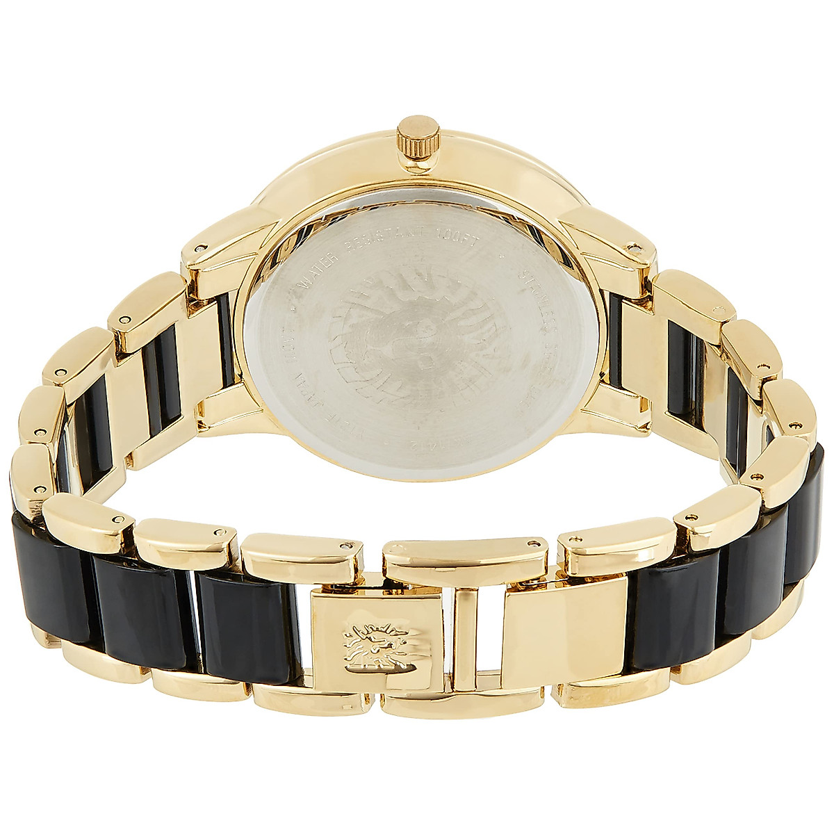 Anne Klein Women's AK/1412BKGB Gold-Tone and Black Dress Watch