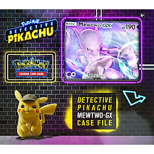 Pokemon TCG: Detective Pikachu Mewtwo-Gx Case File | 6 Booster Pack | A Foil Promo Gx Card | A Oversize Gx Foil Card