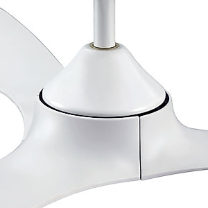 Ceiling Fans without Lights 56 Inch White Ceiling Fan No Light for Bedroom Living Room, Low Profile Outdoor Ceiling Fans for Patios, Remote Control, Reversible 3 Blades, Ventilador de Techo