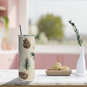 Medpol rustic christmas theme insulated tumblers coffee cup Gift，rustic christmas theme Drinking Glasses-Tea Cup-Coffee Mug tumbler with lid and straw 20 oz insulated tumbler cups