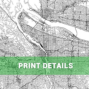 Dear Mapper Portland United States View Abstract Road Modern Map Art Minimalist Painting Black and White Canvas Line Art Print Poster Art Line Paintings Home Decor (Set of 3 Unframed) (16x24inch)