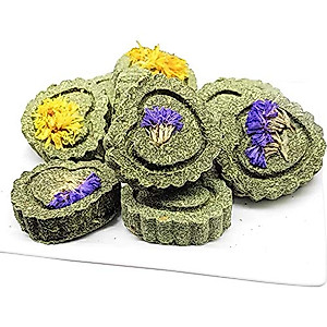 Natural Rabbit Hamster Chewing Toys Alfalfa Balls Sweet Bamboo Toys ,Hanging Treat Teeth Care Molar Toys for Small Pets Toys for Chinchilla Guinea Pigs(4 Pack)