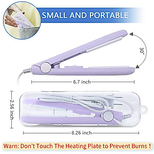 Mini Bag Sealer Heat Seal Kitchen Gadgets, Food Sealer Bag Re-sealer for Food Storage, Handheld Heat Sealer for Chips Bag, Foil Bag, Mylar Bags, Color Street Nails Strips with Storage Case- Purple