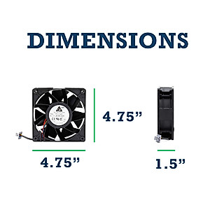 Brushless 5A 12VDC 120mm x 38mm Cooling Fan - 2pk