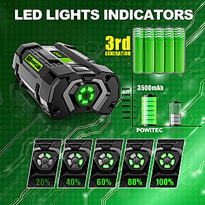 POWITEC 56V 3500mAh Replacement Battery for EGO Power+ BA1400 BA2800 BA1400T 3.5Ah Lithium Ion Battery Compatible with EGO Power+ Cordless Tool Battery Pack