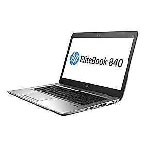 HP Elitebook 840 G4 14in Notebook, Windows, Intel Core i5 2.5 GHz, 8 GB RAM, 256 GB SSD, Silver (1GE41UT#ABA) (Renewed)