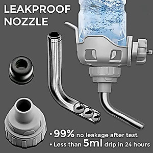 Vannon Dog Water Dispenser for Cage Leakproof Crate Water Bottle for Dogs & Rabbits Pet Auto Feeding Water Bottle Nozzle Diameter: 12mm, Top Fill, BPA Free