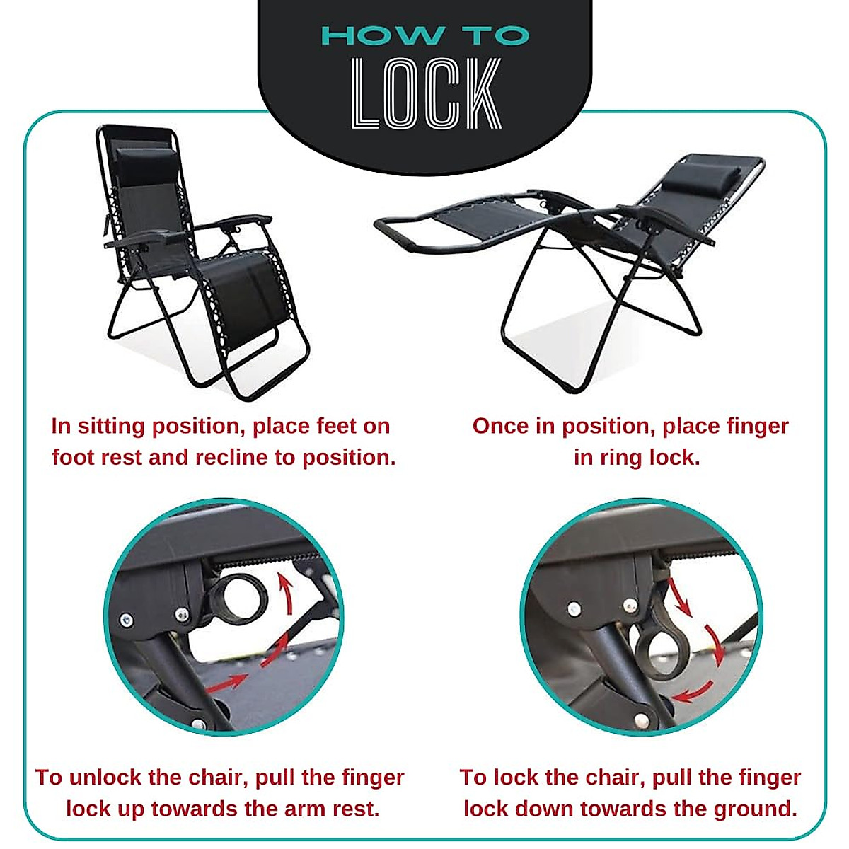 AmazingForLess Zero Gravity Lounge Chair Adjustable Outdoor Reclining Chair Folding Patio Anti-Gravity Indoor Outdoor Lounge Chair w/Pillow, Cup Holder (One Chair - NavyBlue)