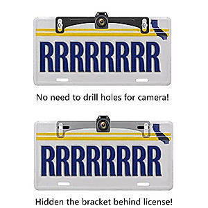 YEOIZO License Plate Camera Mount, Back Up Camera License Plate Frame, Universal Car Dash Cam Mirror Camera Metal Bracket, Reverse Rear View Backup Camera Kit