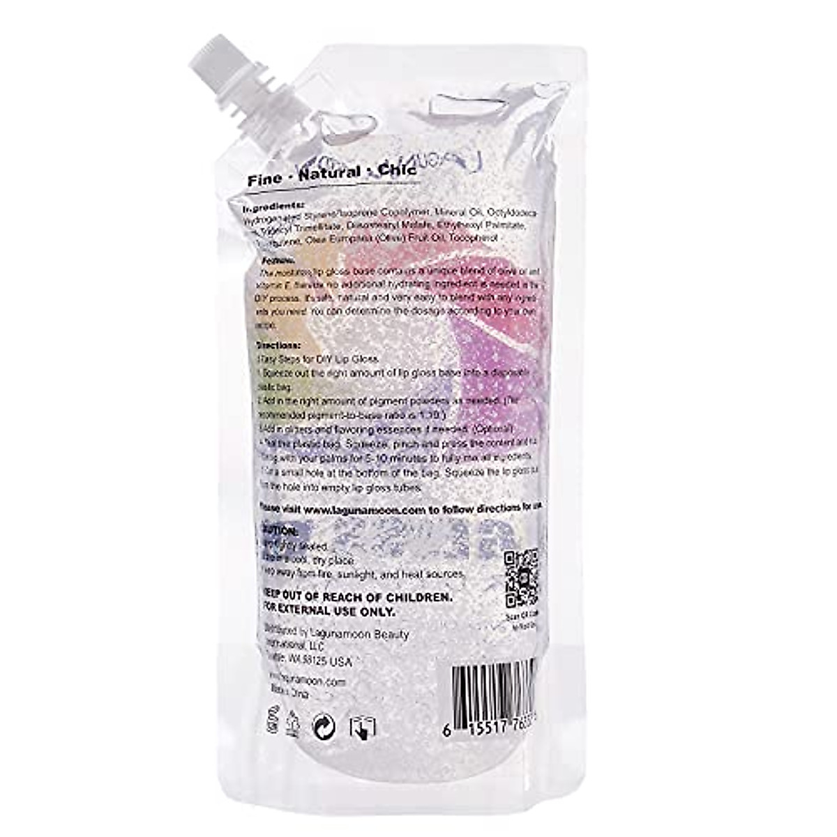 Clear Lip Gloss Base for DIY Lip Gloss Kit - 16.93oz Versagel w/ Olive Oil & Vitamin E for Smooth, Hydrated, Moisturized Lips - Fragrance-Free, Safe for Sensitive Skin - Small Business DIY Supplies