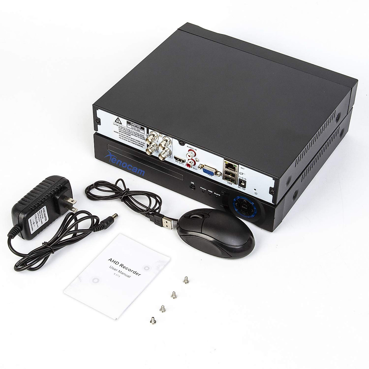 Xenocam 4CH 1080N Hybrid 5-in-1 AHD DVR (1080P NVR+1080N AHD+960H Analog+TVI+CVI) Standalone DVR CCTV Surveillance Security System Video Recorder Motion Detection， Hard Drive not Included