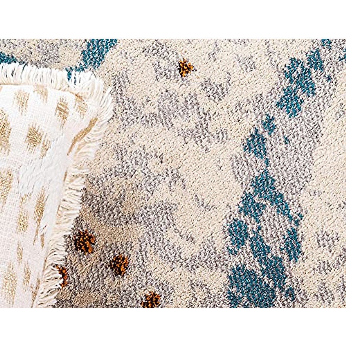 Unique Loom Estrella Collection Modern Abstract Cream Round Rug (8' 0 x 8' 0)