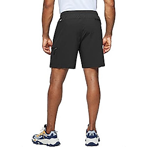 Viodia Men's Hiking Cargo Shorts Stretch Quick Dry Lightweight Workout Shorts for Men Casual Fishing Athletic Shorts with Pockets Black