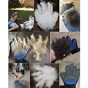 Pet grooming glove gentle deshedding brush (One size)