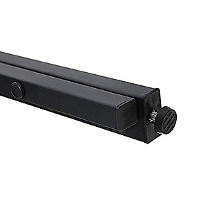 ABBLE Outdoor Coffee Table Steel Slat Black Coffee Table Indoor Outdoor Rectangle Patio Coffee Table for Living Room Café Courtyard Poolside Backyard (Black)