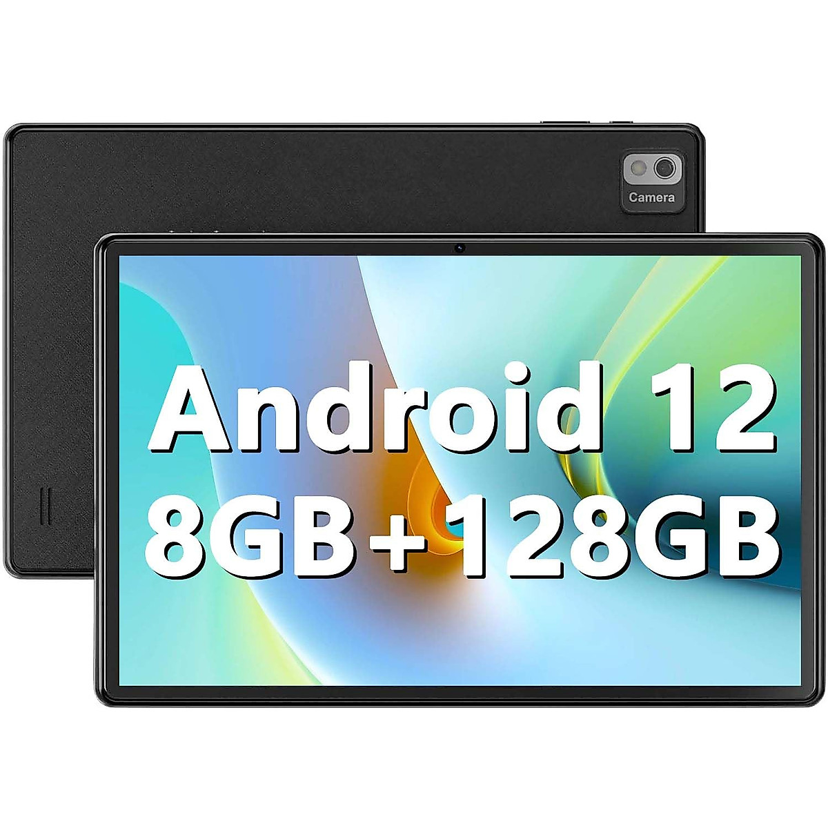 SGIN 8GB RAM 128GB ROM Android 12 Tablet, 10 Inch 1280 * 800 HD IPS Tablets Computer with Srceen, MTK Octa-Core 2.0Ghz Processor, 8MP+5MP Camera, Bluetooth, WiFi, 6000mAh, Black