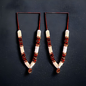 LOVENSPIRE 2ct Wedding Garland, Varmala Artificial Rose, Shadi, Indian Milni Mala, Statue Idol Haar, Muslim Punjabi, Nikah Jaimala, Floral Lei, Bridal Necklace