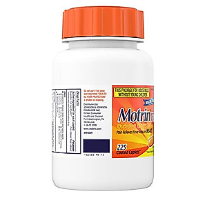 Motrin IB, Ibuprofen 200mg Tablets for Fever, Muscle Aches, Headache & Backache, 225 Ct