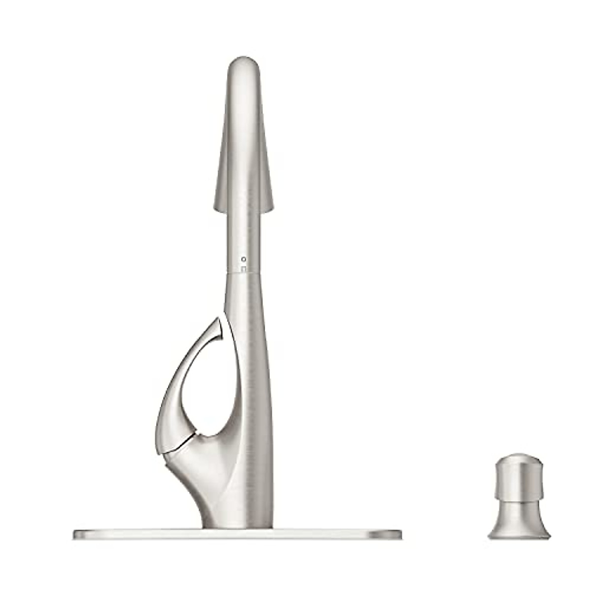 Pfister Jovi Kitchen Faucet with Pull Down Sprayer and Soap Dispenser, Single Handle, High Arc, Spot Defense Stainless Steel Finish, F5297JIGS