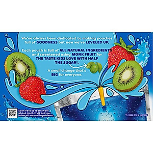 Capri Sun Strawberry Kiwi Naturally Flavored Kids Juice Drink Blend (10 ct Box, 6 fl oz Pouches)