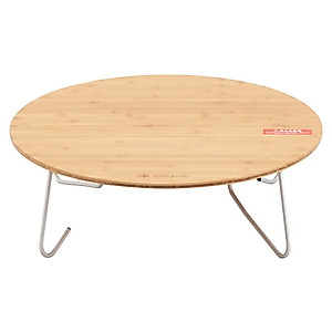 Snow Peak Single Action Table Low, LV-071TR, Made of Bamboo, Designed in Japan, for Indoor Outdoor Use, Lifetime Product Guarantee, D 25.6" H 8.25" (650 * 210mm)