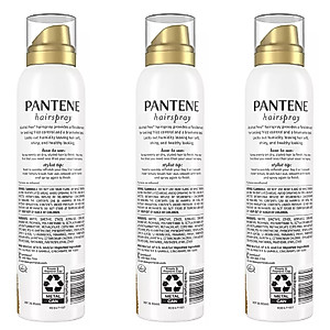 Pantene Hairspray, Smooth & Soft Finish, Pro-V Level 3 Airspray, Humidity Resistant, 7 Oz, Pack of 3