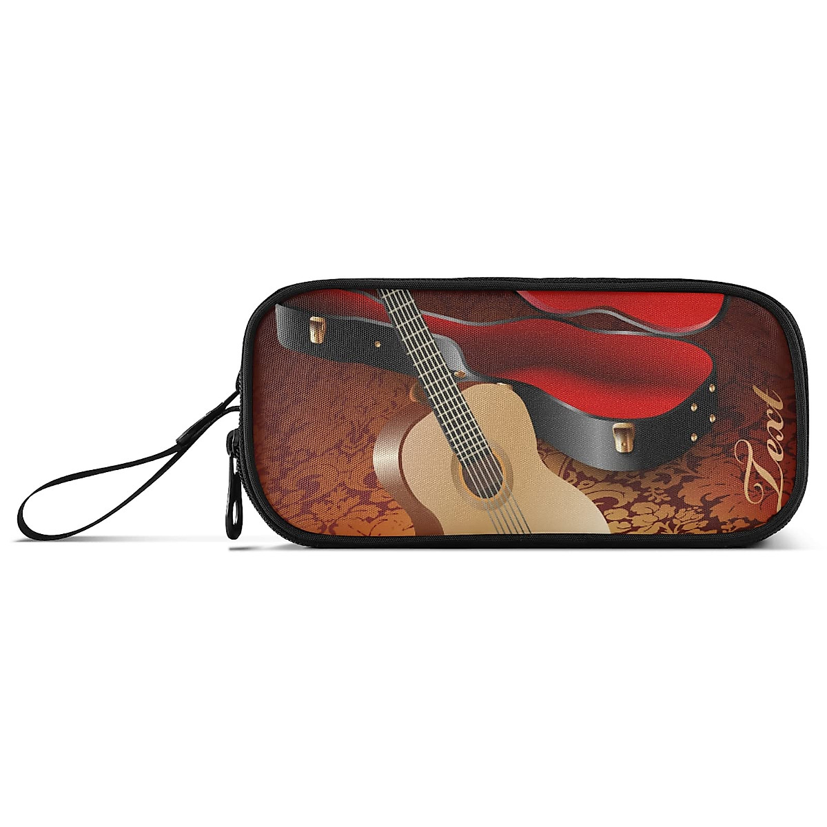 Emelivor Musical Guitar Pencil Case Big Capacity Pencil Pouch Pencil Bags with Zipper Pencil Box for Girls Teens Kids Boys Adults Students Office School Supplies Pen Case Organizer