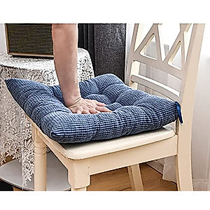 Hausadler Comfortable Chair Cushion with Ties for Dining Living Room, Kitchen, Office, Floor, Soft Corduroy Seat Pads 14"x14"