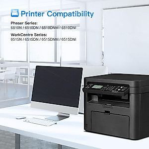 LxTek Compatible Toner Cartridge Replacement for Xerox Phaser 6510, WorkCentre 6515 High Yield (1 Black, 1 Cyan, 1 Magenta, 1 Yellow, 4-Pack)