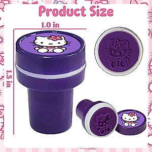 Kawaii Friends Party Decorations, 24pcs Theme Stamps Kawaii Birthday Party Favors, Classroom Rewards Prizes, Kawaii Cartoon Goodie Bag Stuffers for Kawaii Birthday Decorations