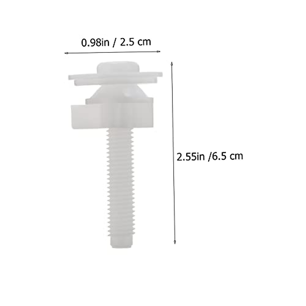 OSALADI Toilet Screws 8 Pcs Toilet Screw Toilet Bowl Seat Toilet Tank Bolts Ground Screw Toilet Hinge Toilet Seat Replacement Screws Plastic White Toilet Seat Cover Screws Water Tank Nut