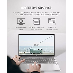 HP Pavilion 15 Laptop, AMD Ryzen 5 4500U Processor, 8 GB RAM, 512 GB SSD Storage, 15.6-inch HD Touchscreen, Windows 10 Home, Micro-Edge Display, Backlit Keyboard (15-eh0010nr, 2020)