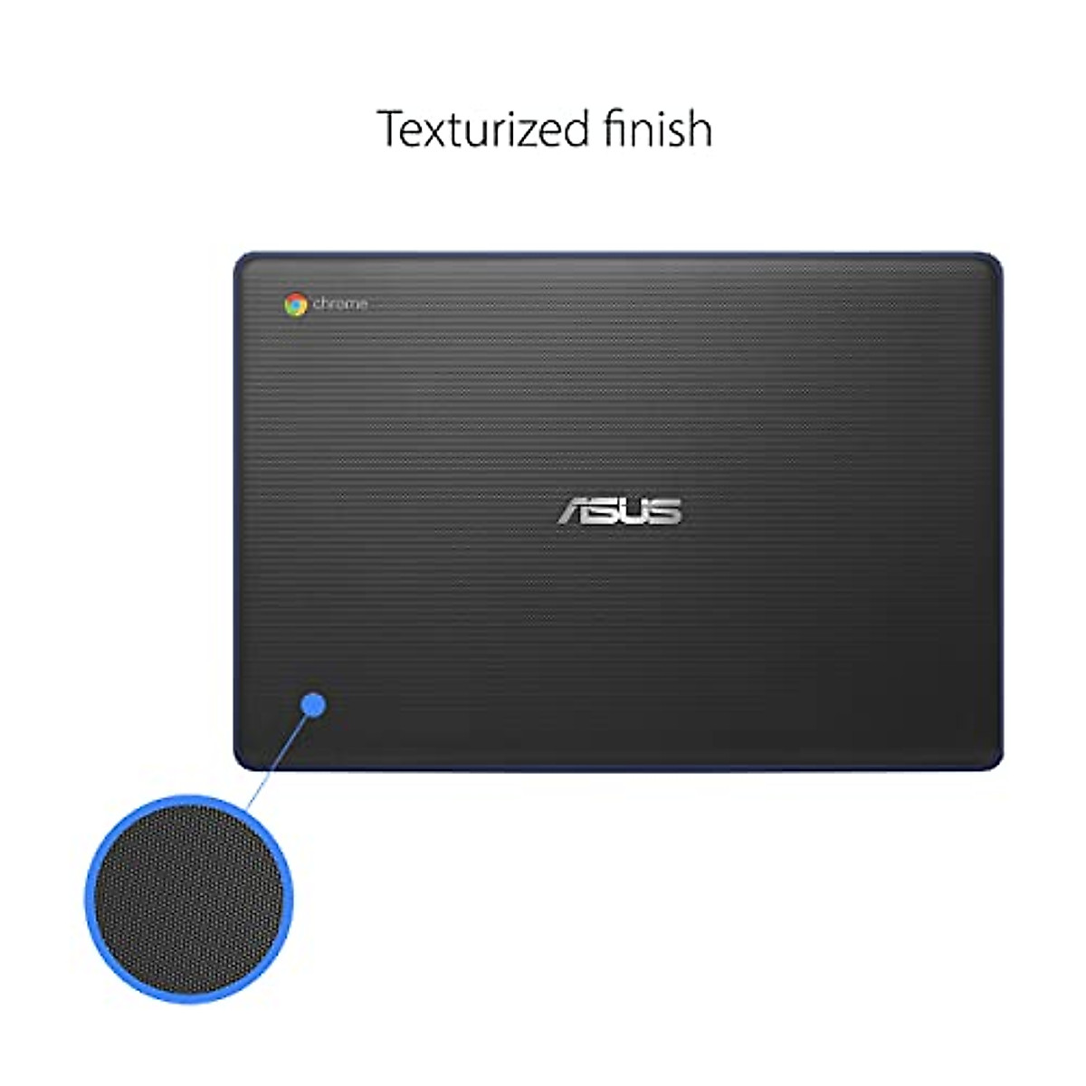 ASUS Chromebook C403 Rugged & Spill Resistant Laptop, 14.0" HD, Intel Celeron N3350 Processor, 4GB RAM, 32GB eMMC 810G Durability, Dark Blue, Chrome OS, C403NA-WS42-BL (Renewed)