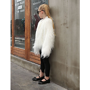 Kids Baby Girls Autumn Winter Faux Fur Coat Jacket Thick Warm Outwear Clothes