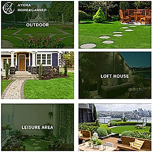 AYOHA 3 FT x 8 FT Artificial Grass, Realistic Fake Grass Deluxe Synthetic Turf Thick Lawn Pet Turf, Indoor/Outdoor Landscape, Easy to Clean with Drain Holes, Non-Toxic, High Density, 35mm