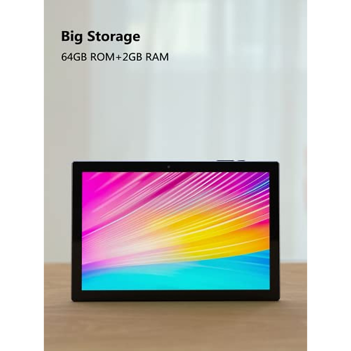 Tablet, 10 inch Tablets Android, 64GB ROM & 512GB Expand, 2+8MP Dual Camera, WiFi, Bluetooth, 1280x800 IPS Touch Screen Computer Tablet PC, 6000mAh Battery, Google GMS Certified Tablets, Black