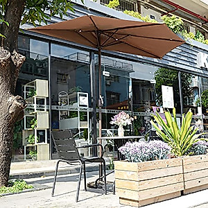 Pure Garden 443470PUF Patio Umbrella, Brown