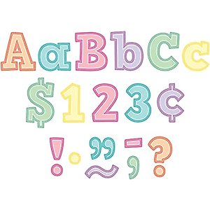 Teacher Created Resources Pastel Pop Bold Block 4" Letters Combo Pack