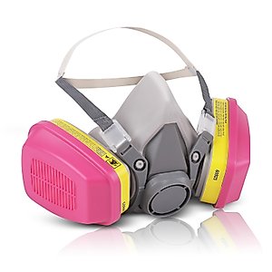 Reusable Respirator Mask with 60923 Filters - 6200 Half Face Cover Dustproof Respirator Anti-Gas, Anti-Dust for Organic Vapor, Painting, Woodworking, Staining, Polishing, Chemicals, Welding etc