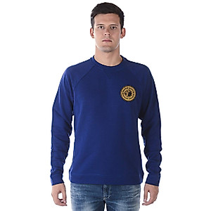 Versace Collection Sweatshirt logo Cotton for men V800687SVJ00358 (as1, alpha, s, regular, regular, Blue, Small)