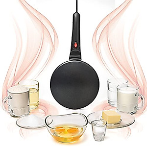 Moss & Stone Electric Crepe Maker With Auto Power Off, Portable Crepe Maker & Non-Stick Dipping Plate, ON/OFF Switch, Nonstick Coating & Automatic Temperature Control, Pan APO