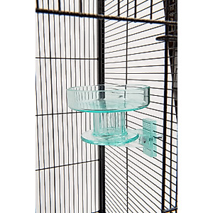 Lixit Quick Lock Bird Cage Bath for Lovebirds, Canaries, Finches, Parakeets, and Cockatiels and Other Small to Medium Feathered Friends (Pack of 1)