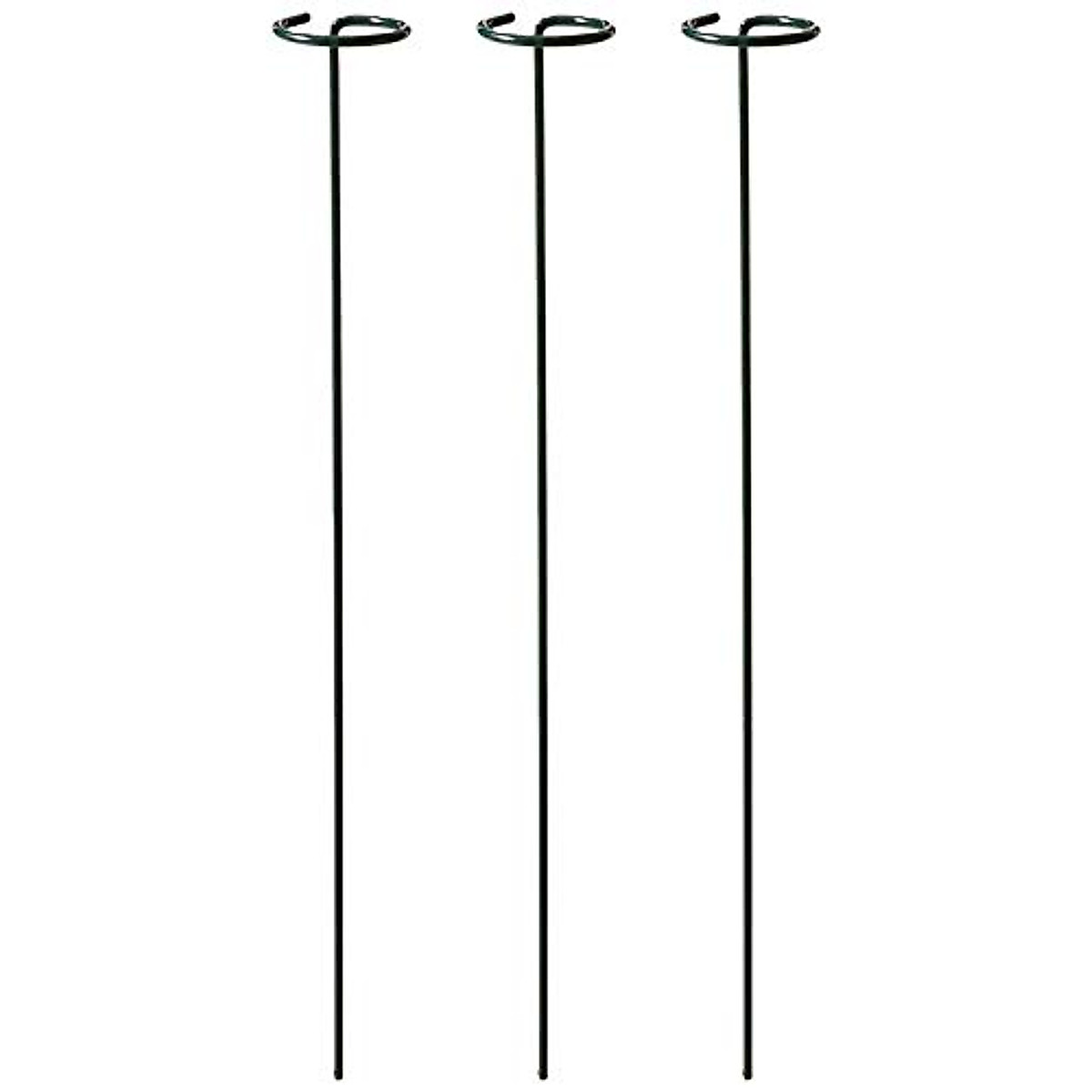 Bosmere 24" Single Plant Stem Support with 3" Hoop, 3-Pack
