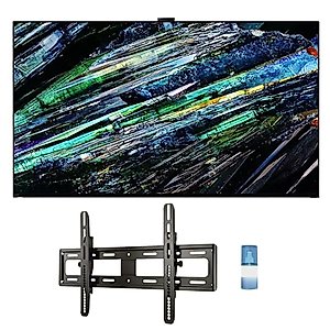 Sony XR55A95L 55 Inch QD-OLED 4K UHD Smart Google TV with AI Upscaling with a VMPL50A-B1 Tilting Wall Mount for 32 Inch-85 Inch Flat Screen TVs and HDTV Screen Cleaner Kit (2023)