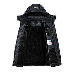 MOERDENG Men's Waterproof Ski Jacket Warm Winter Snow Coat Mountain Windbreaker Hooded Raincoat