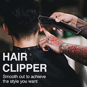 DAILYLIFE Body Trimmer for Men, All-in-one Hair Clipper with Adjustable Guide Comb Ceramic Blade Heads, Male Hygiene Waterproof Groin Hair Trimmer, Rechargeable Electric Razor Black