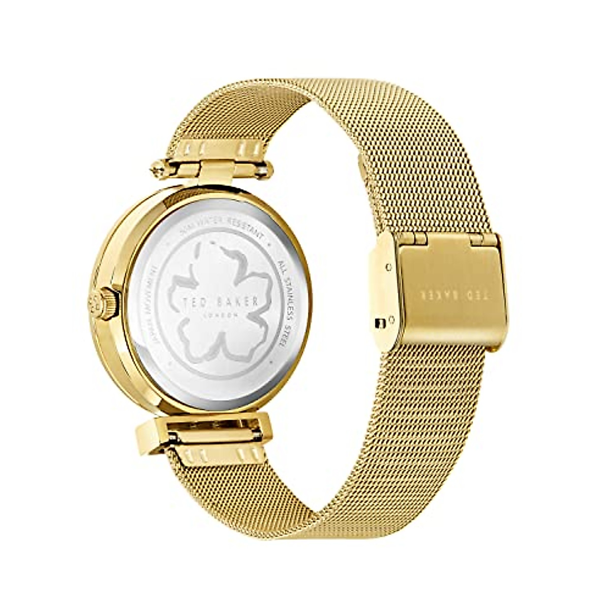 Ted Baker Women's Quartz Stainless Steel Strap, Gold, 16 Casual Watch (Model: BKPBWS2109I), Gold/Black