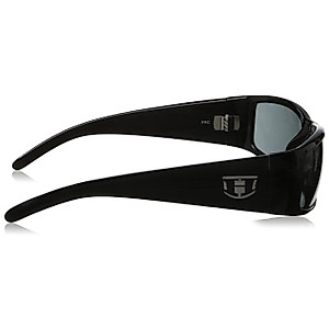 Hoven The One 13-0102 Polarized Rectangular Sunglasses,Black Gloss ,60 mm