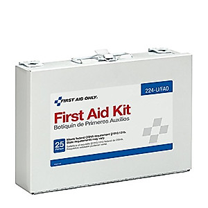 First Aid Only 224-U/FAO 25-Person Emergency First Aid Kit for Home Renovation, Job Sites, and Construction Vehicles, 106 Pieces